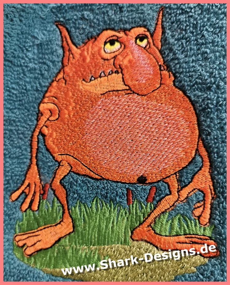 Embroidery file Ballybog, the fairy creature in 7 Irish sizes