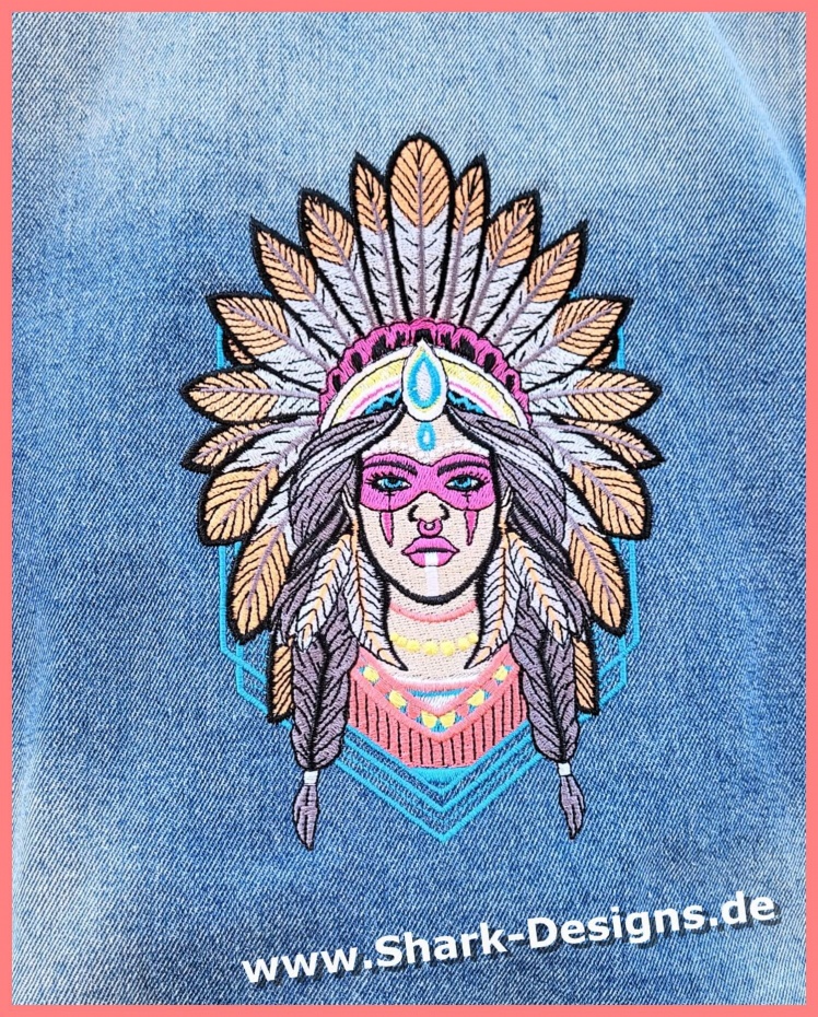 Native American Woman in 6 colorful sizes