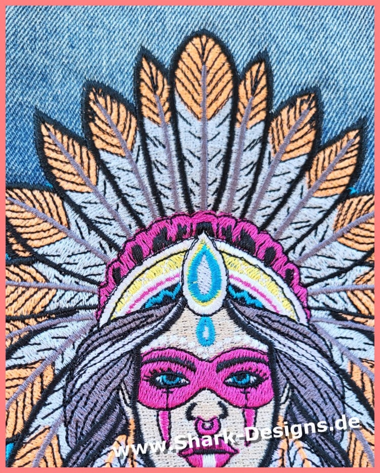 Native American Embroidery Designs Thanksgiving Girls Blanket Stitch