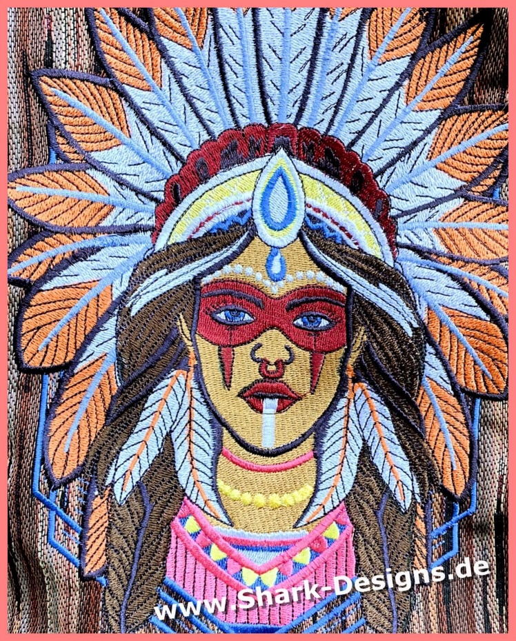 Native American Woman in 6 colorful sizes