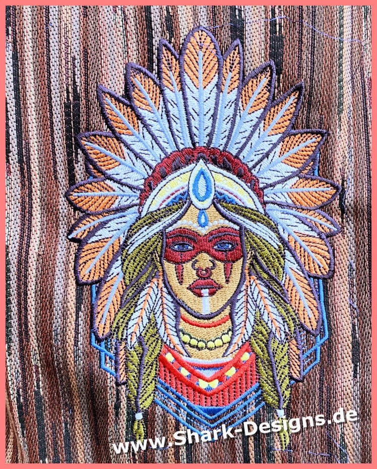 Native American Woman in 6 colorful sizes