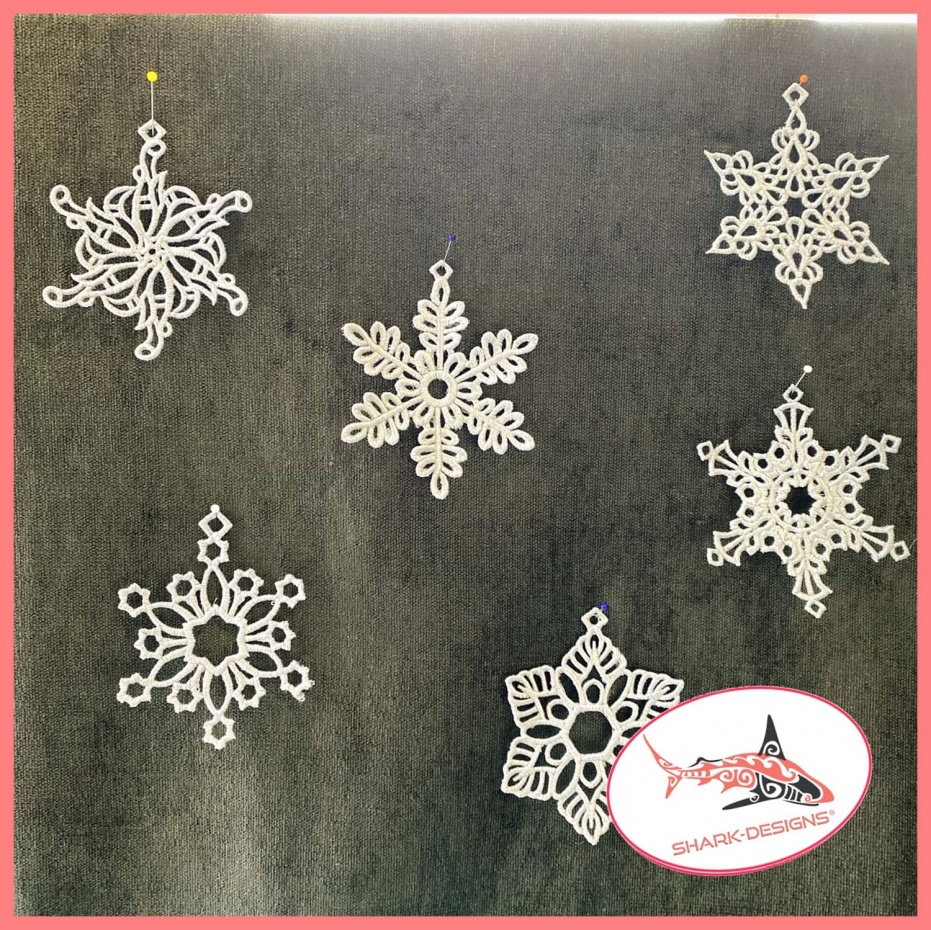 FSL Stickdateien Set Schneeflocken 1