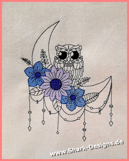 Stickdatei Eule Leila