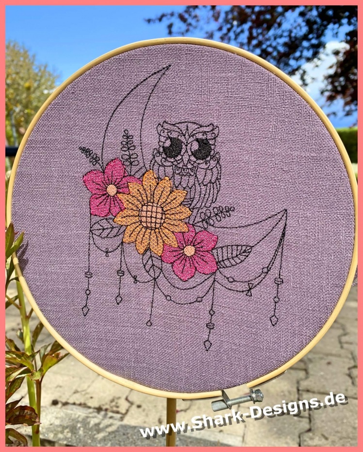 Stickdatei Eule Leila