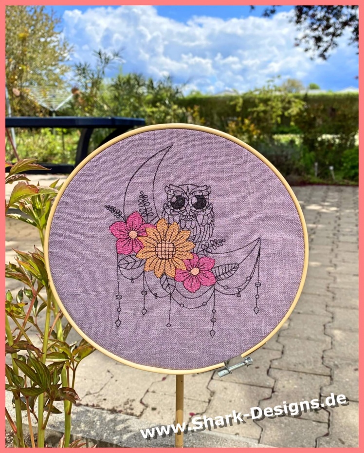 Stickdatei Eule Leila