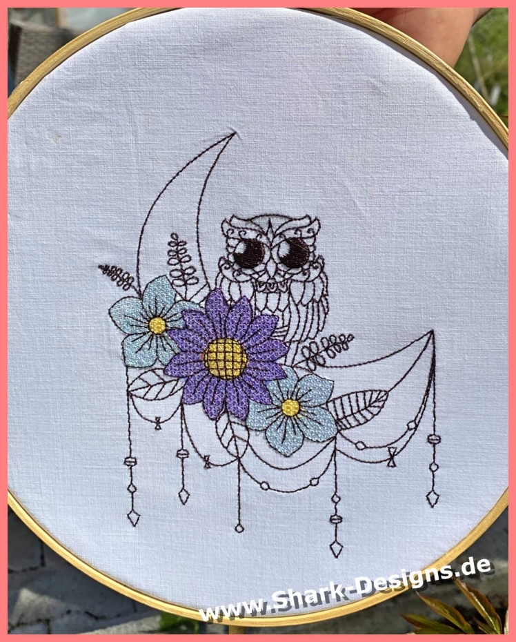 Stickdatei Eule Leila