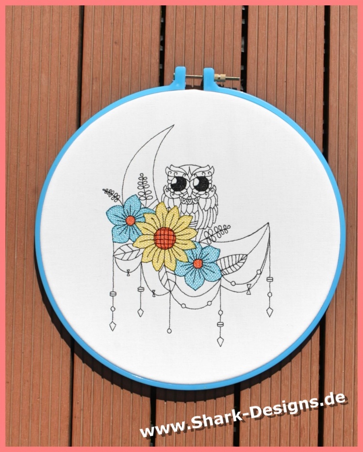 Stickdatei Eule Leila