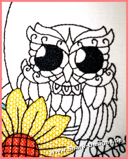 Stickdatei Eule Leila