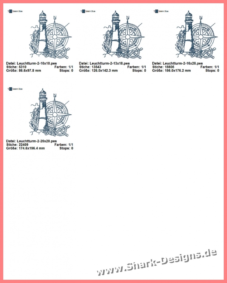 Embroidery file lighthouse sketch