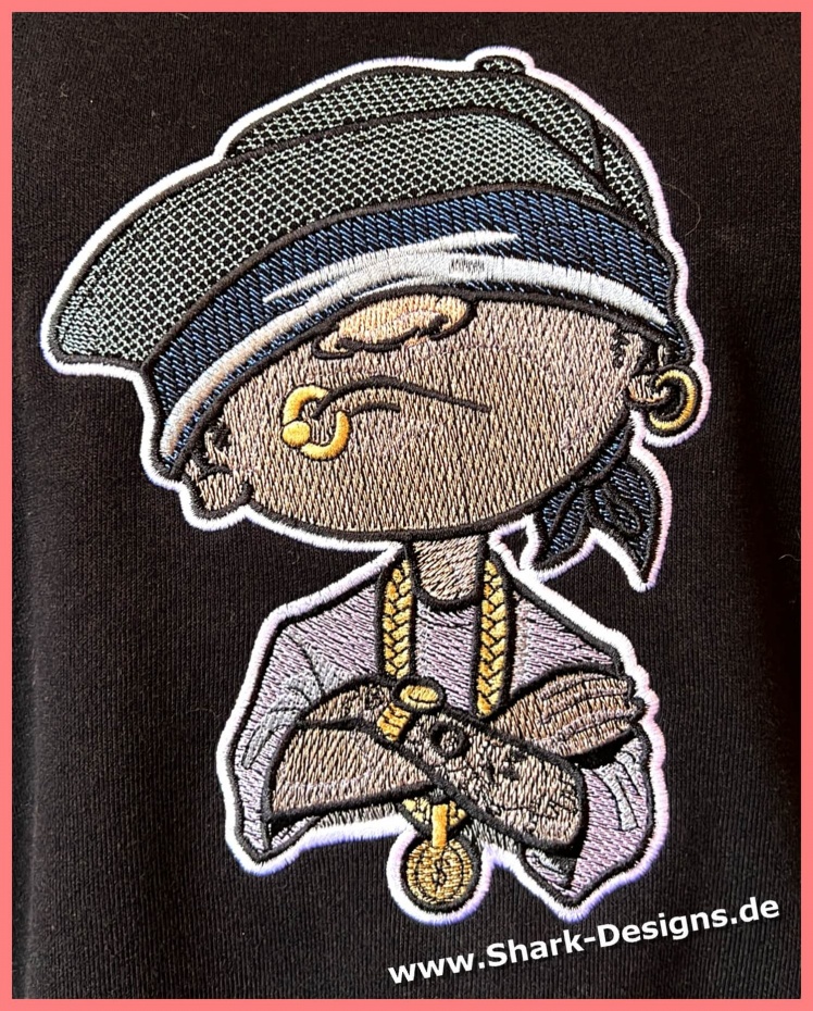 Stickdatei Rapper Boy in 6 jugendlichen Größen