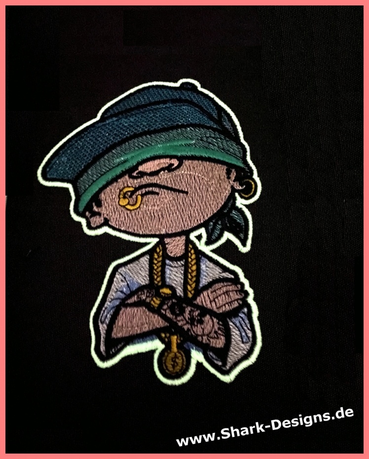 Stickdatei Rapper Boy in 6 jugendlichen Größen