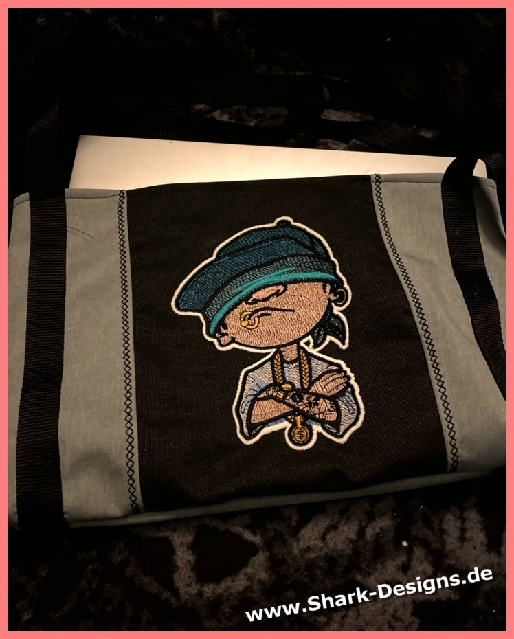 Embroidery file Rapper Boy in 6 youthful sizes