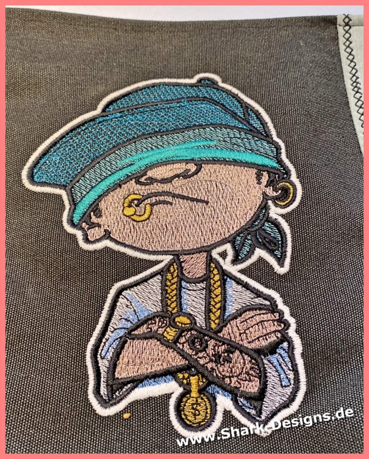 Embroidery file Rapper Boy in 6 youthful sizes