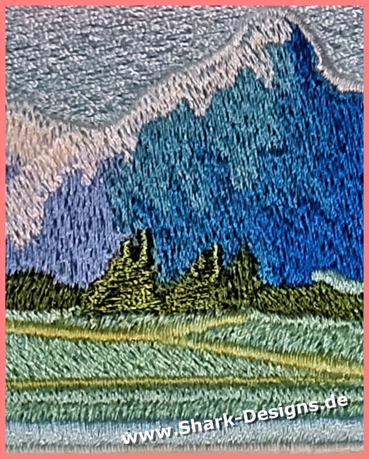 Embroidery file Switzerland in 6 mountainous sizes