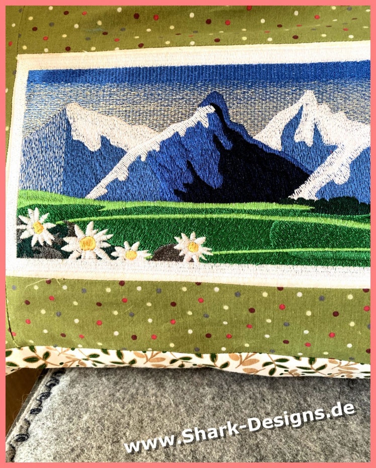 Embroidery file Switzerland in 6 mountainous sizes
