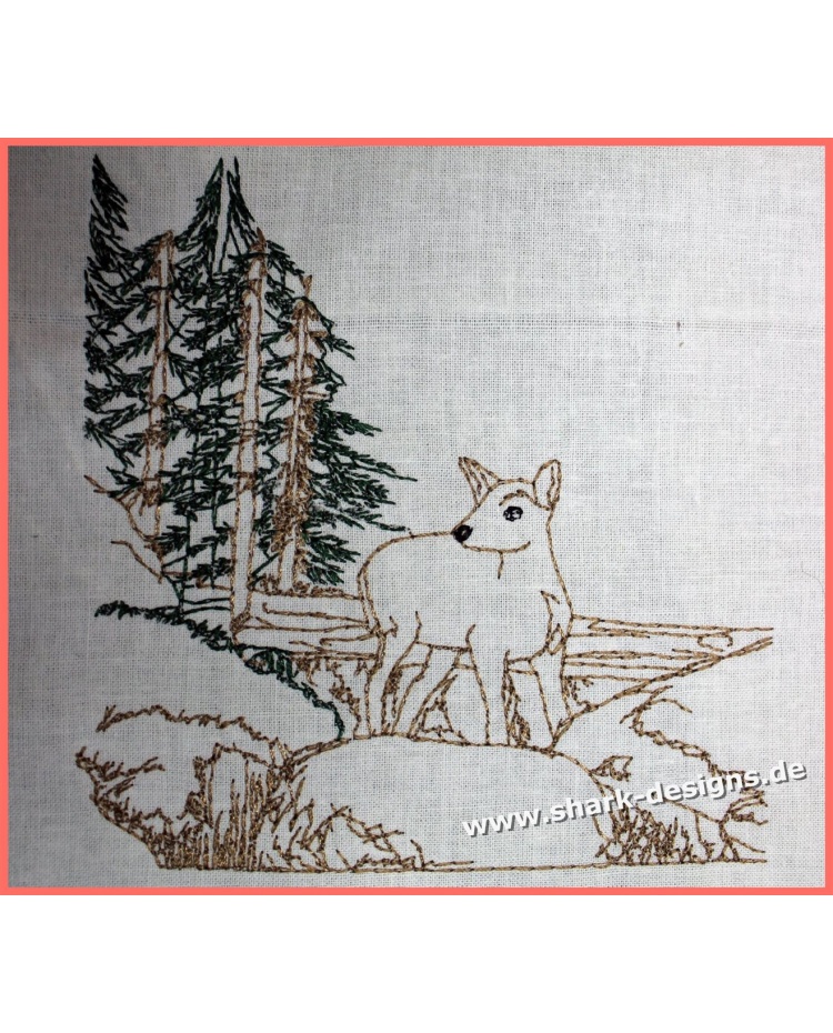 Embroidery Design Fawn in 7 Sizes