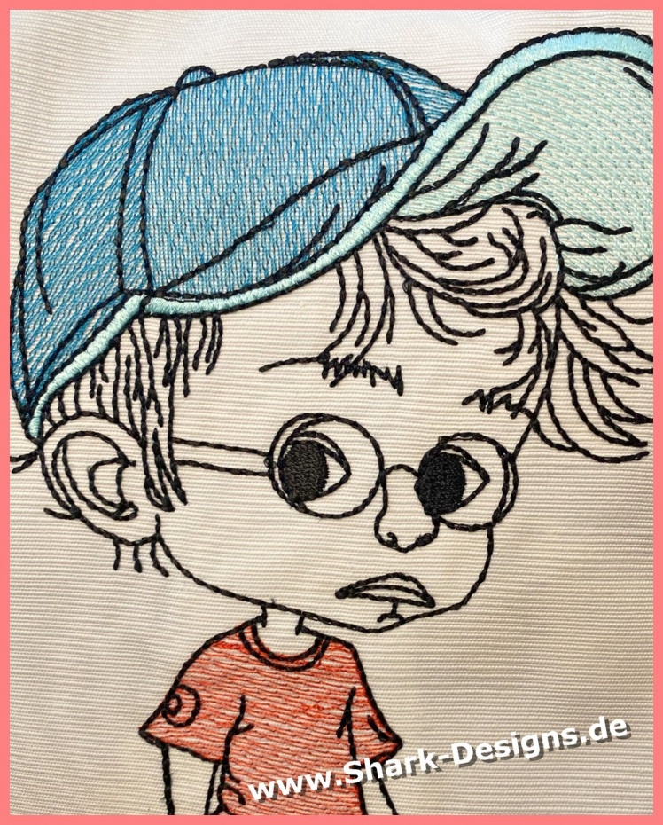 Embroidery file Junior Matteo in 6 pouting sizes