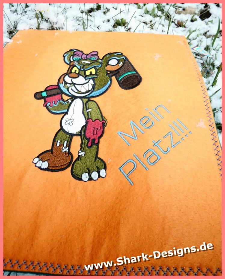 Stickdatei Hammer Teddy in 6 freundlichen Größen