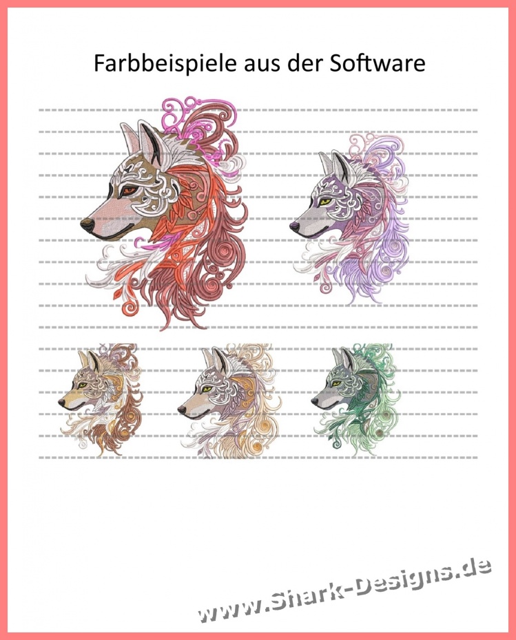 Stickdatei Celtic Wolf in 8 dekorativen Größen