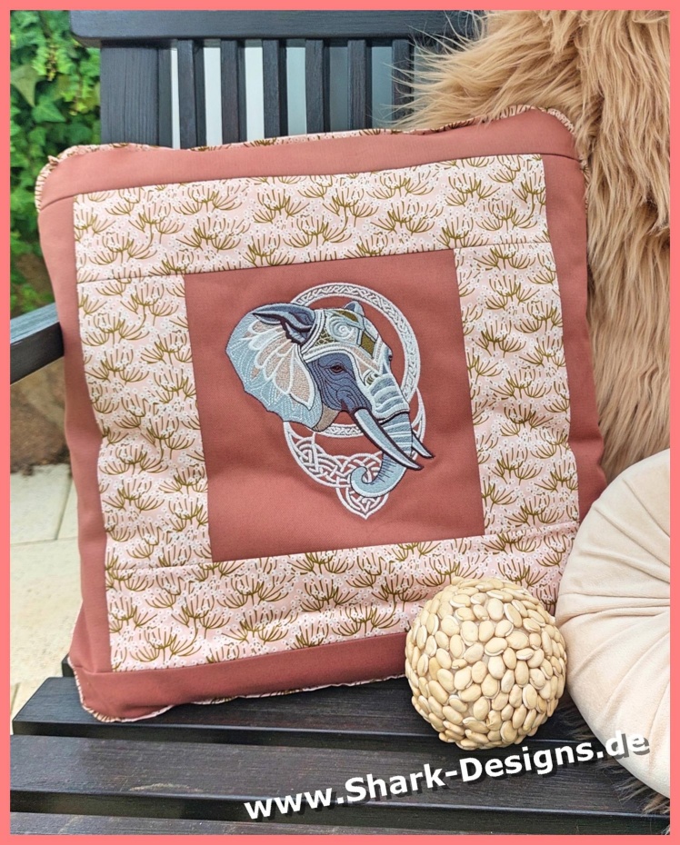 Embroidery file Celtic Elephant in 8 noble sizes