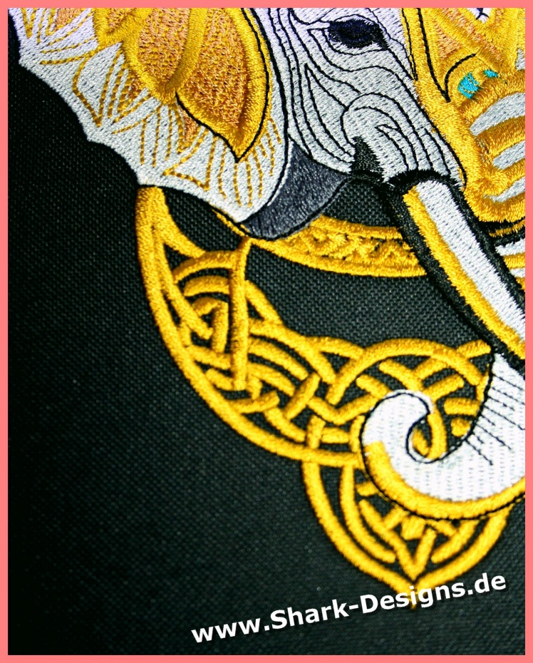 Embroidery file Celtic Elephant in 8 noble sizes