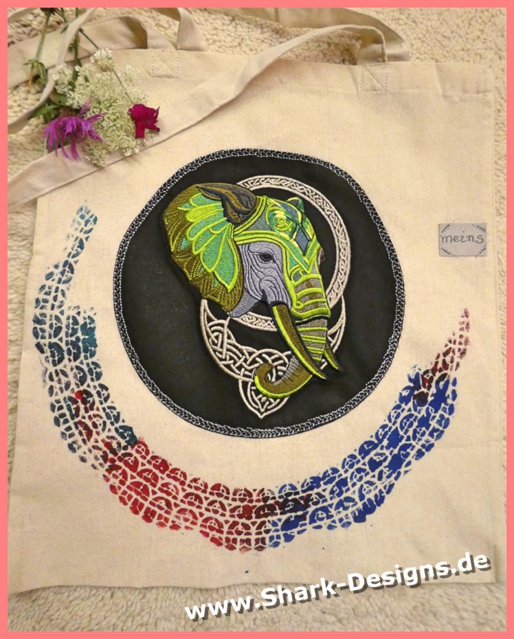 Embroidery file Celtic Elephant in 8 noble sizes