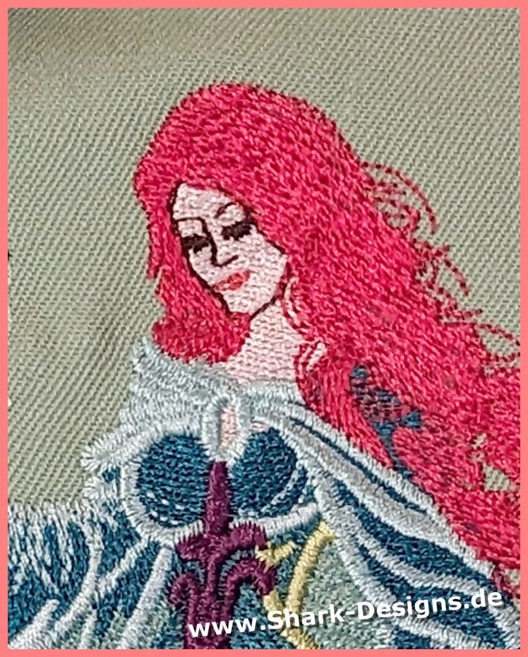 Embroidery file Ice Angel in 6 winter cold sizes