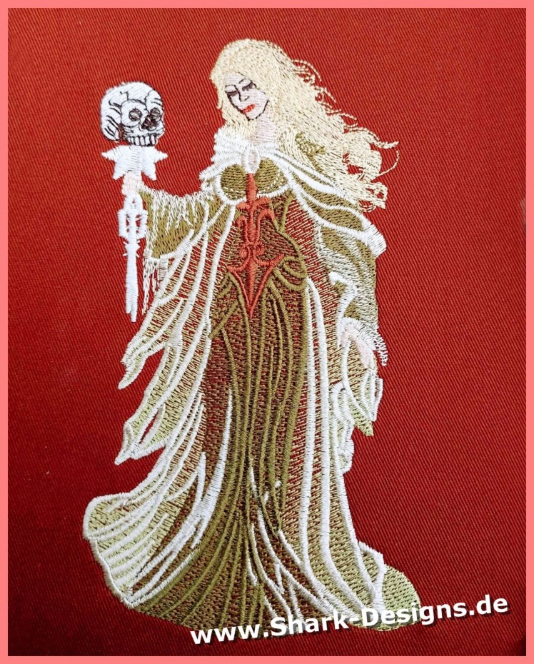 Embroidery file Ice Angel in 6 winter cold sizes