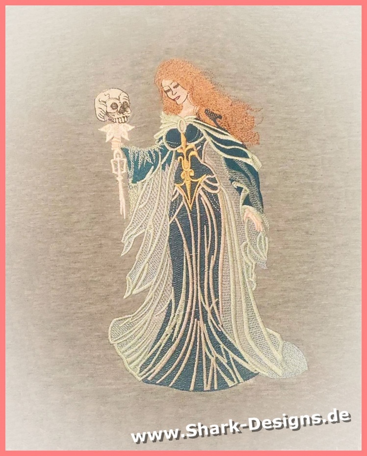 Embroidery file Ice Angel in 6 winter cold sizes