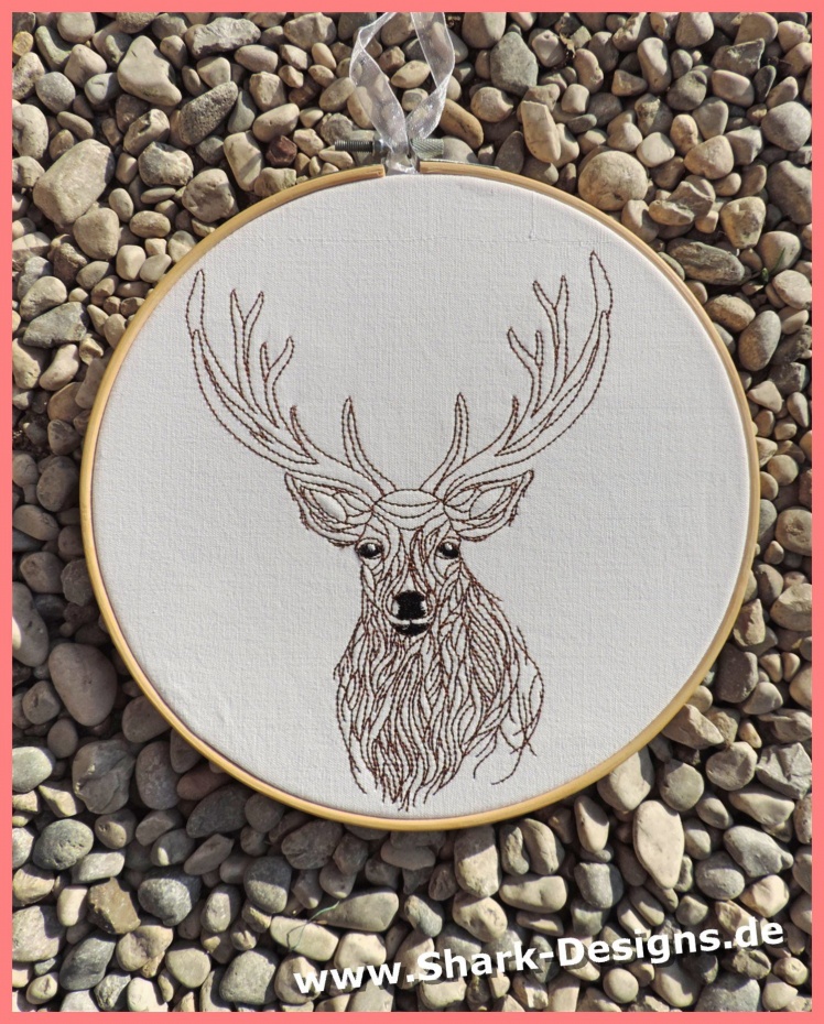 Stickdatei Hirsch Lines - quick and easy