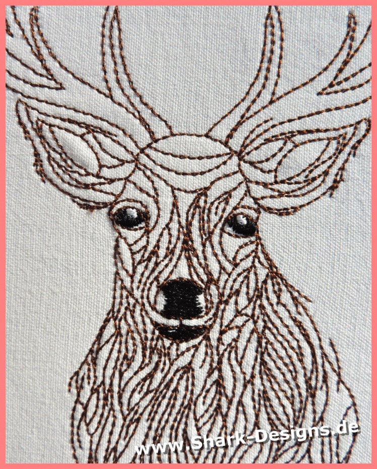 Stickdatei Hirsch Lines - quick and easy