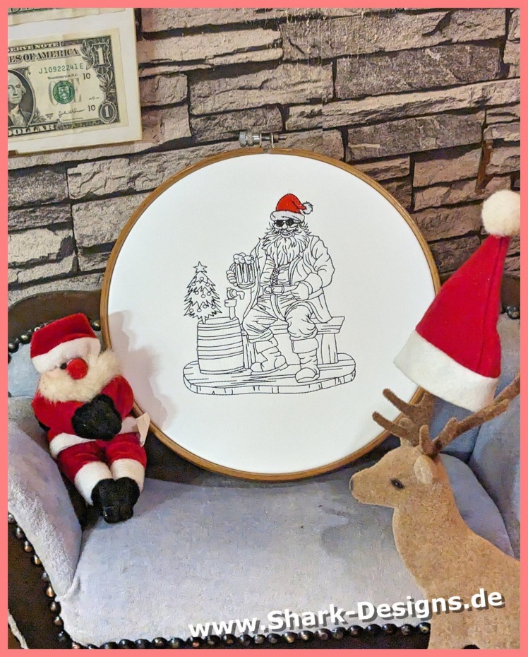 Stickdatei Santa Lines in 7 seemännischen Größen - quick and easy