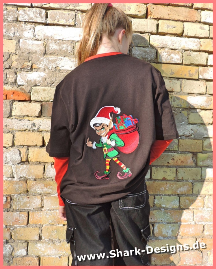 Evil Elf embroidery file in 8 cheeky sizes