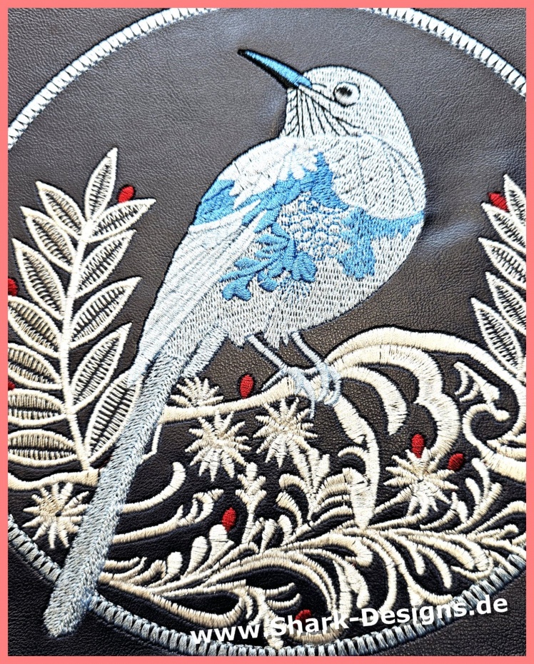 Winter bird embroidery file in 6 wonderful sizes