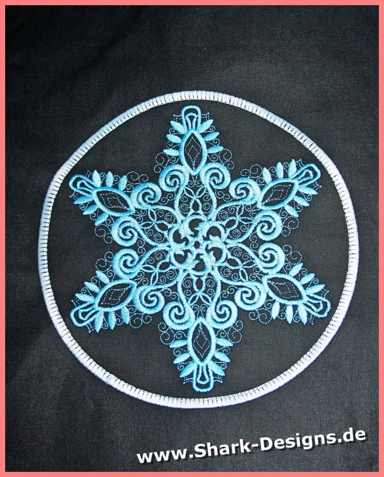 Decorative flock 1 embroidery file in 6 decorative sizes