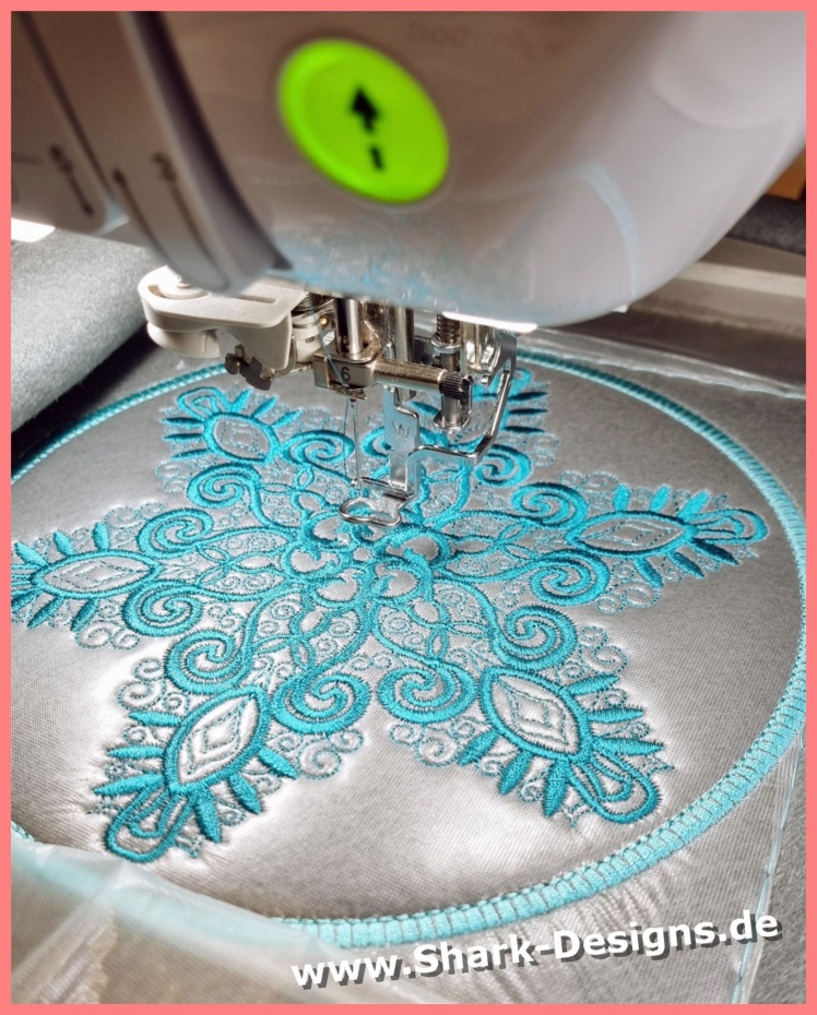 Decorative flock 1 embroidery file in 6 decorative sizes