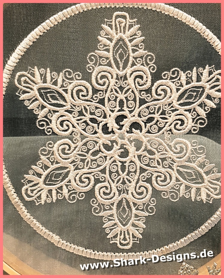 Decorative flock 1 embroidery file in 6 decorative sizes