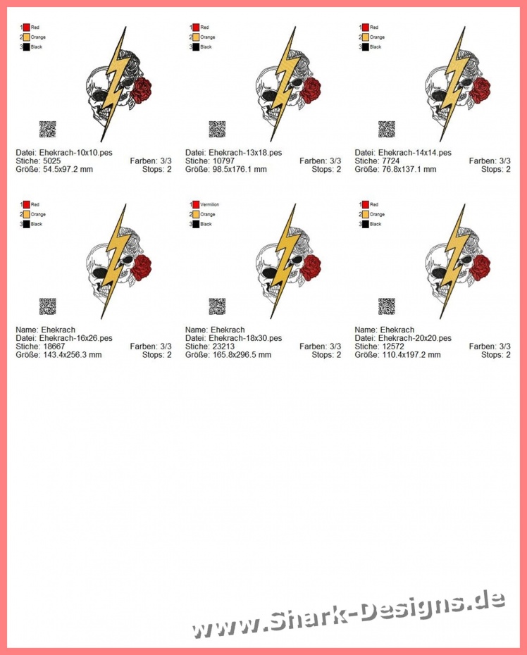 Stickdatei Ehekrach - quick and easy