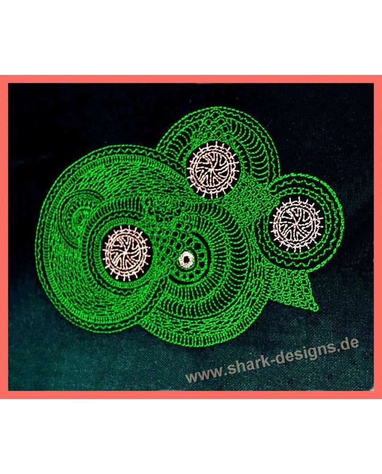 Embroidery Design Tangle Web in 5 Sizes, romantic, zen, zentangle,