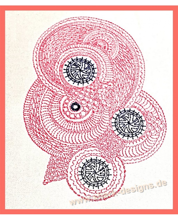 Embroidery Design Tangle Web in 5 Sizes, romantic, zen, zentangle,