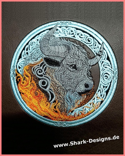 Stickdatei Celtic Bull in 6 starken Größen