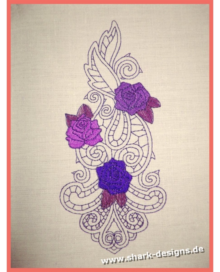 Embroidery Design Rose Zen in 6 sizes
