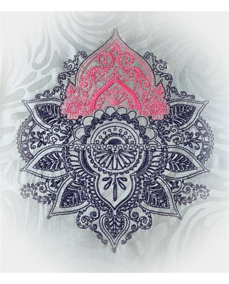 Embroidery Design Zen Ornament in 5 sizes, tangle, ornament, line art,