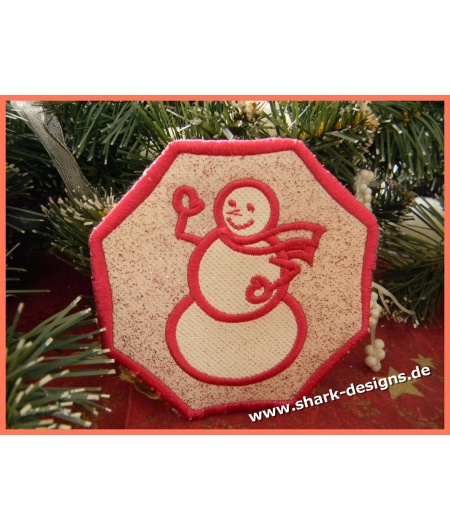 Stickdatei Weihnachts-Untersetzer - 8 Motive, Blanko, Cutwork, Engel,