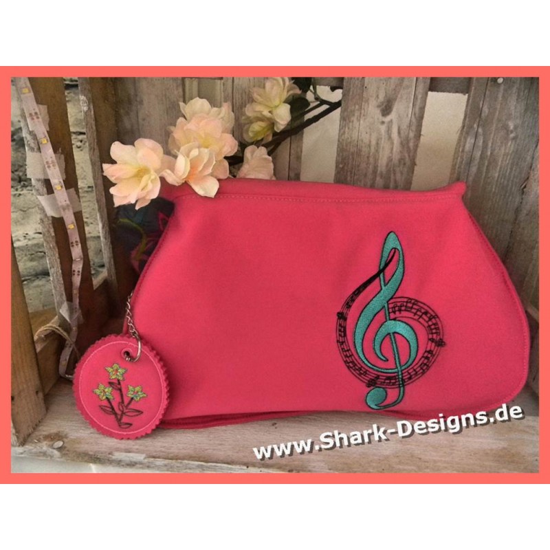 Embroidery Treble Clef in 9 Sizes, Music Embroidery - Shark-Designs