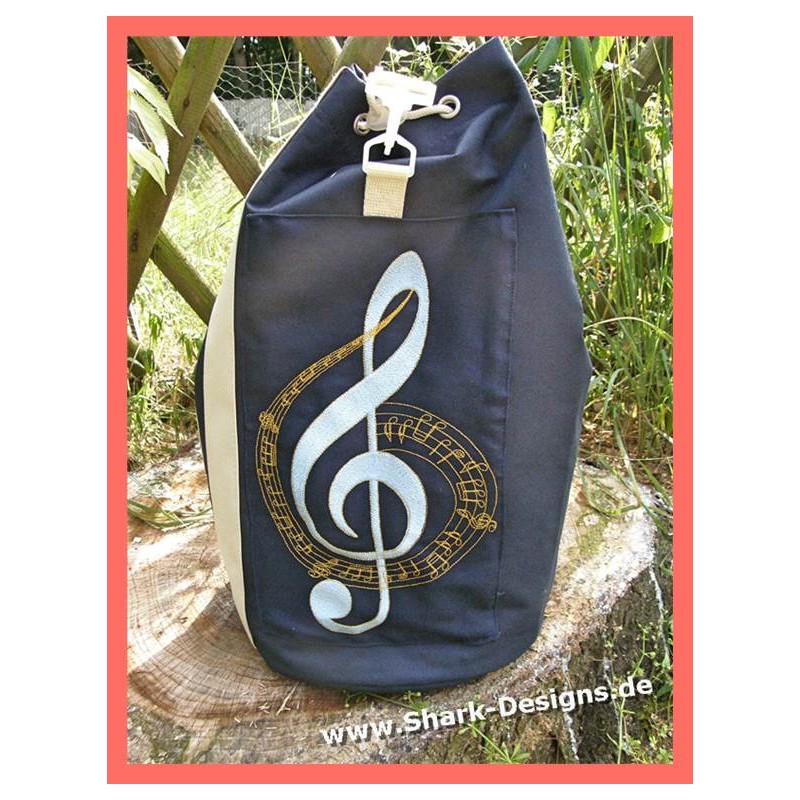 Embroidery Treble Clef in 9 Sizes, Music Embroidery - Shark-Designs