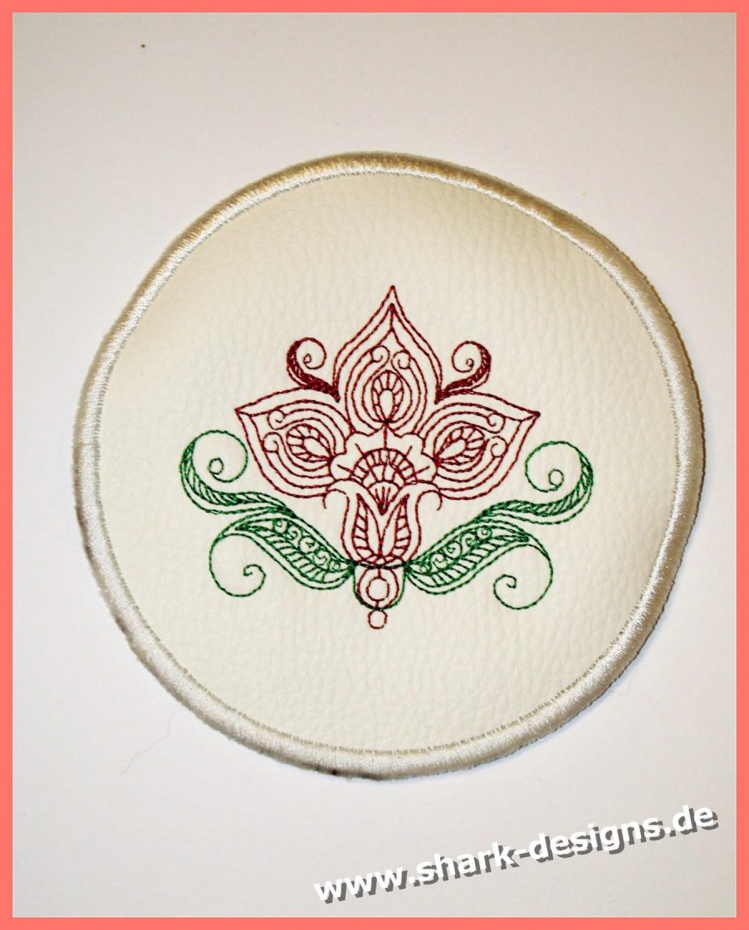 Embroidery files Set Tangle Flowers in 5 sizes
