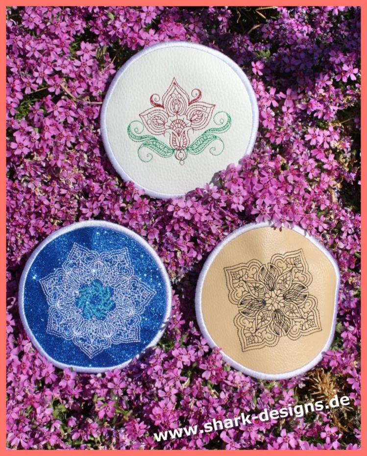 Embroidery files Set Tangle Flowers in 5 sizes