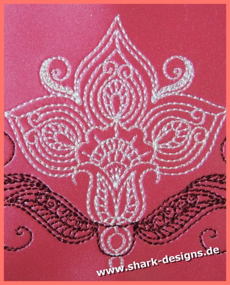 Embroidery files Set Tangle Flowers in 5 sizes