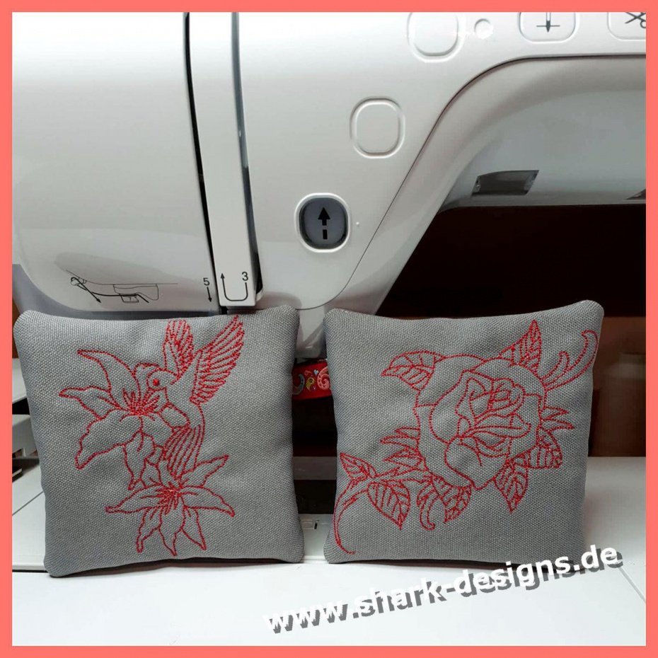 Stickdatei Kleine Blumen, 4 schnell gestickte, kleine Dateien